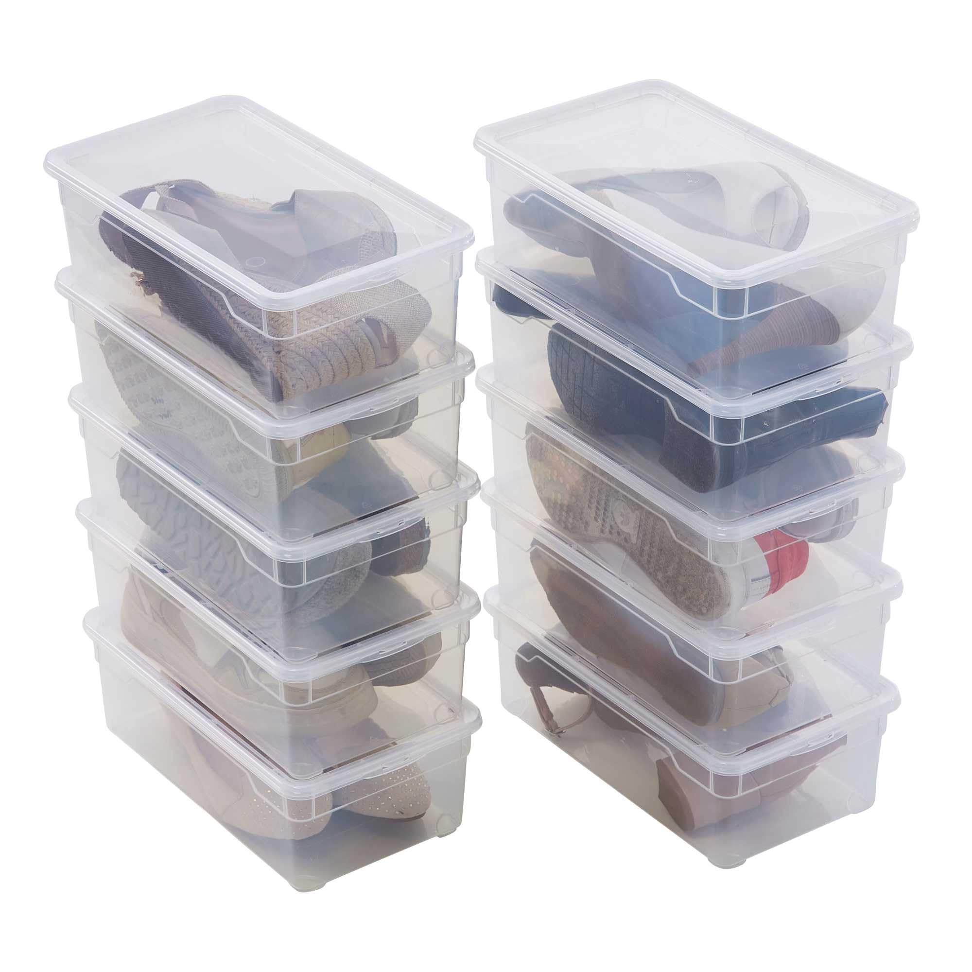 SUNDIS Clear Box, lot de 10 boîtes de rangement 5L en plastique ...