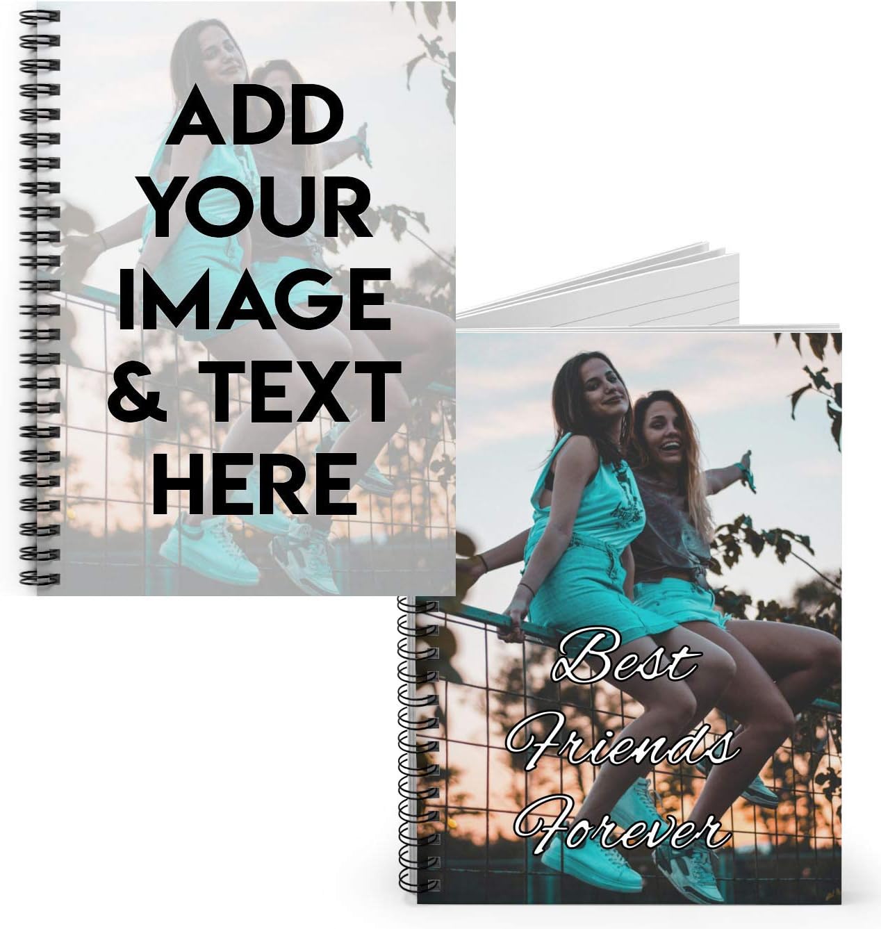 Amazon.com : Custom Personalized Spiral Notebook (6" x 8") - Add Your ...