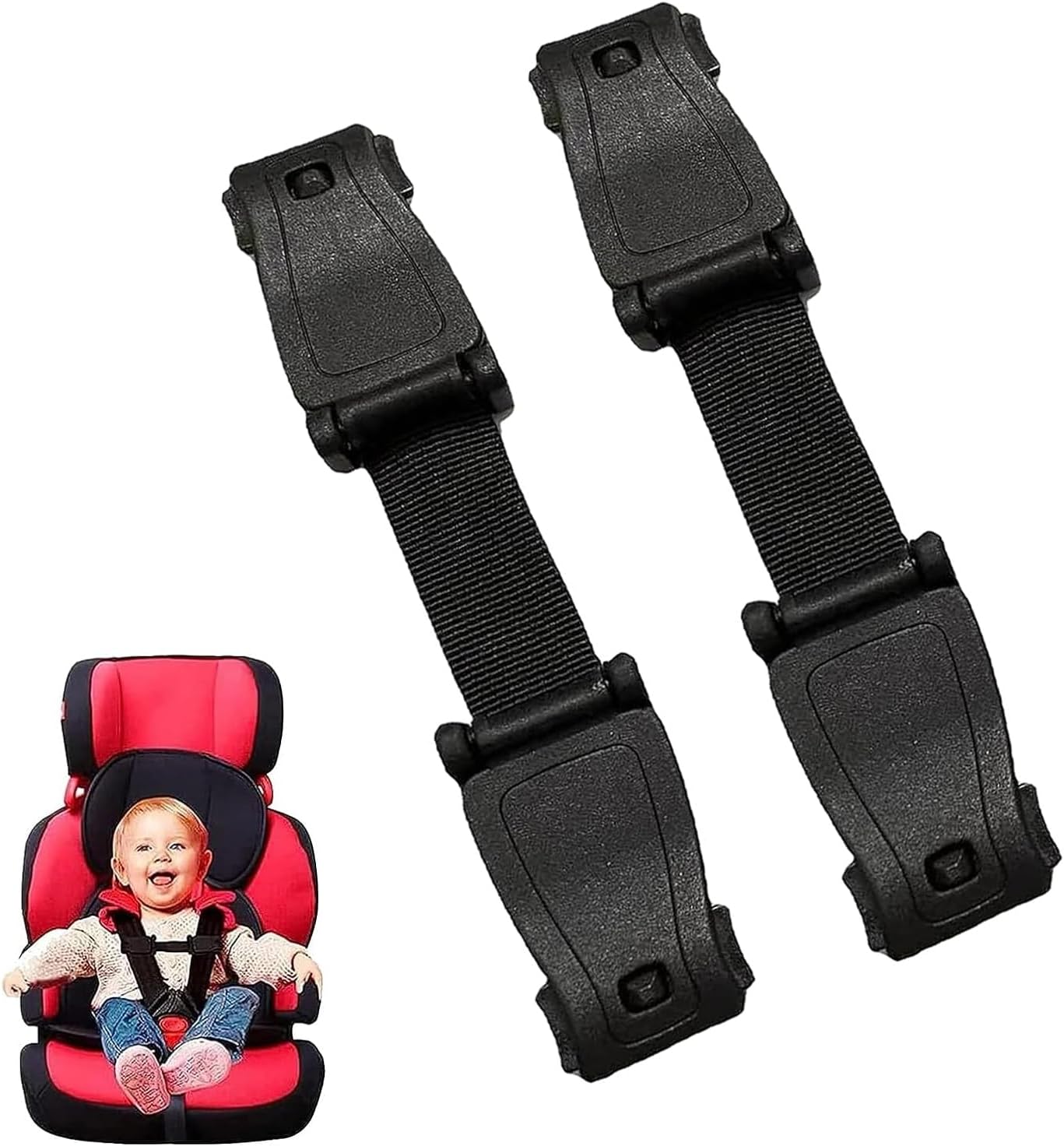 BRITECO Secure 2Pcs Anti Escape Car Seat Strap Set - Child Safety ...