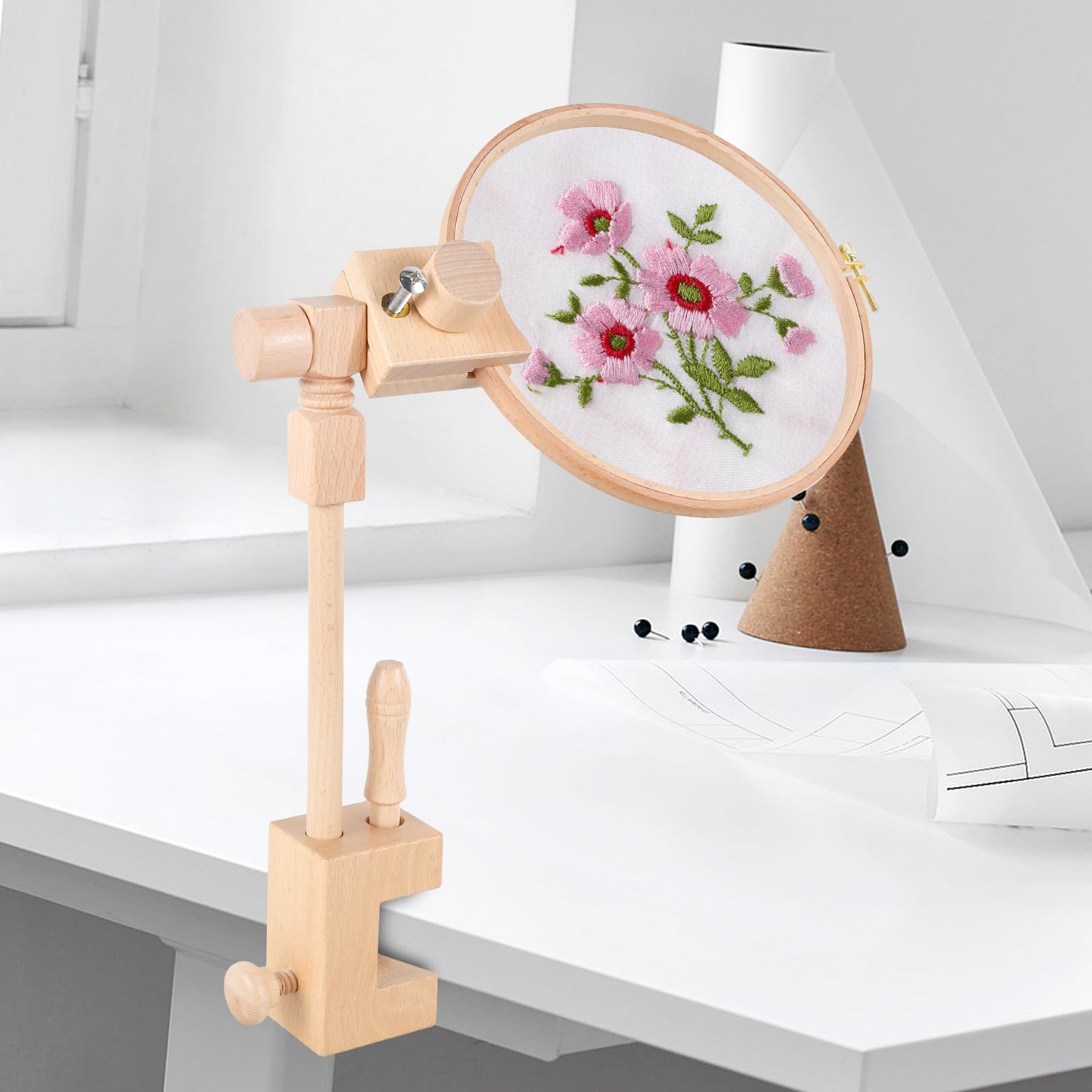 Amazon.com: KTZCTPCA Embroidery Hoop Stand, Cross Stitch Stand Metal ...
