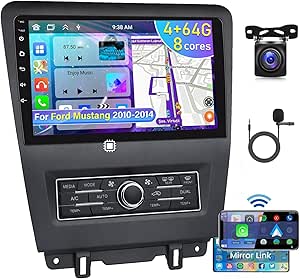 Amazon.com: [8 Core 4+64G] NHOPEEW Android 13 Car Radio for Ford Mustang 2010-2014 - 10.1 Inch ...