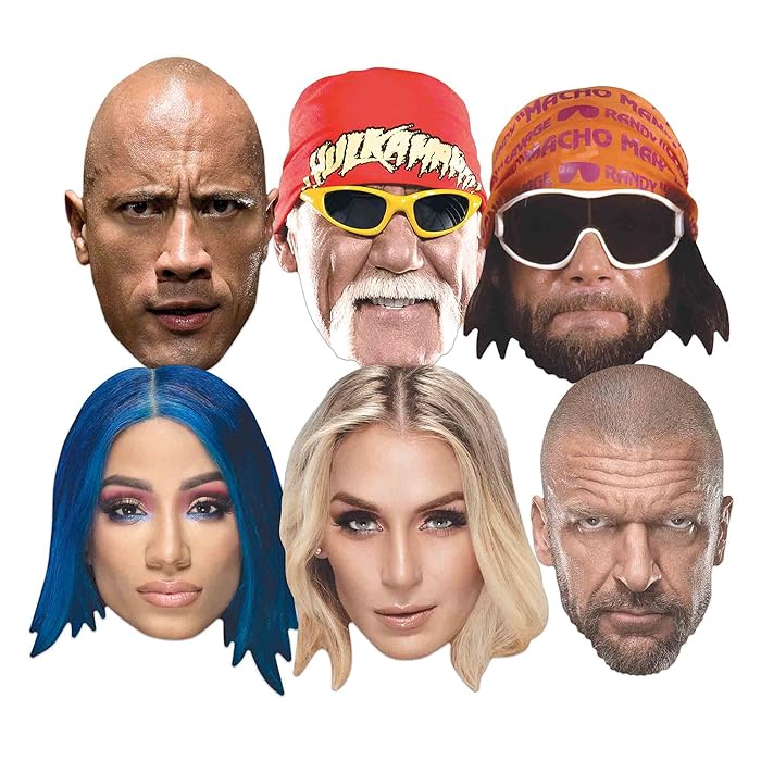Buy STAR CUTOUTS SMP428 Legendary WWE Stars Six Mask Pack-The Rock ...