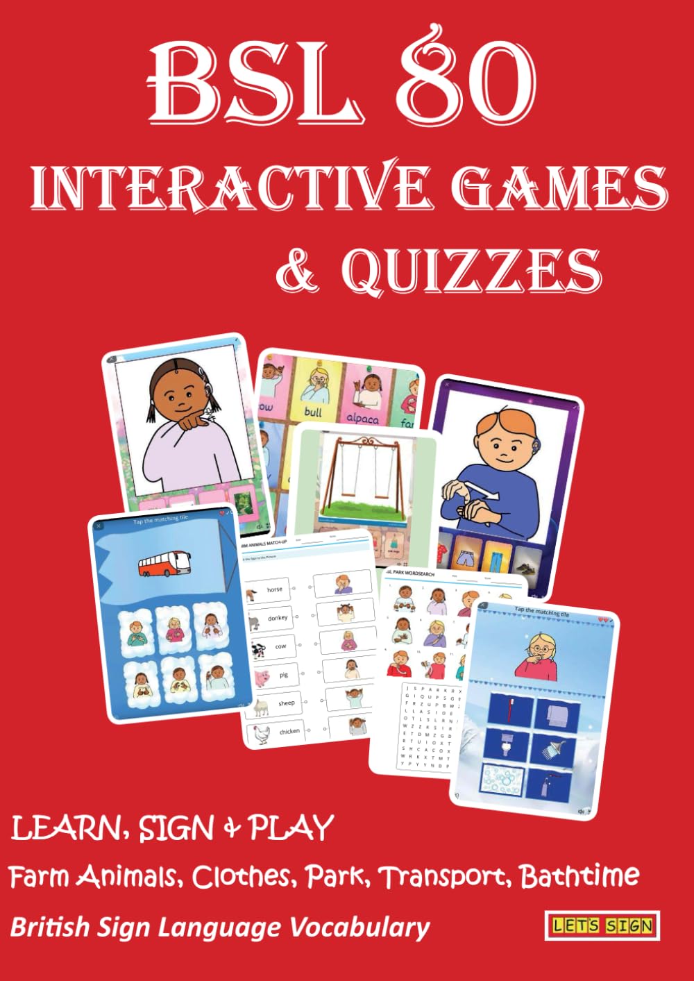 BSL 80 INTERACTIVE GAMES & QUIZZES: LEARN, SIGN & PLAY - Farm Animals ...