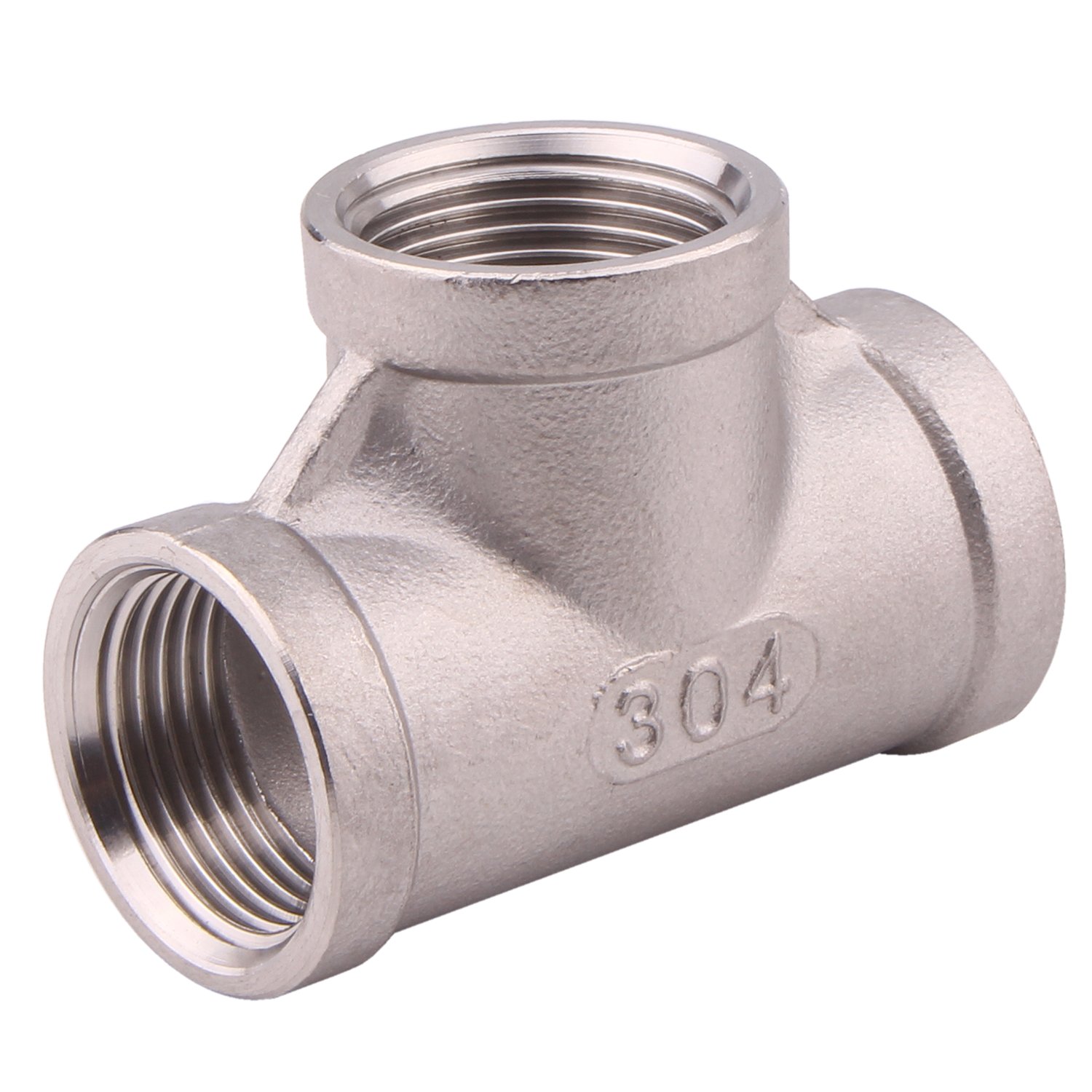 Snapklik.com : DERPIPE Stainless Steel Tee Adapter - 3/4 Inch Female 3 ...