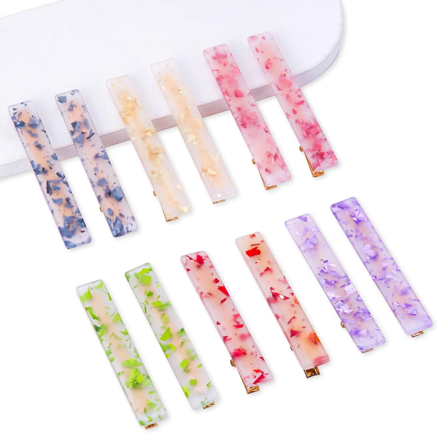 Amazon.com : Cptots Acrylic Resin Alligator Hair Barettes for Women ...