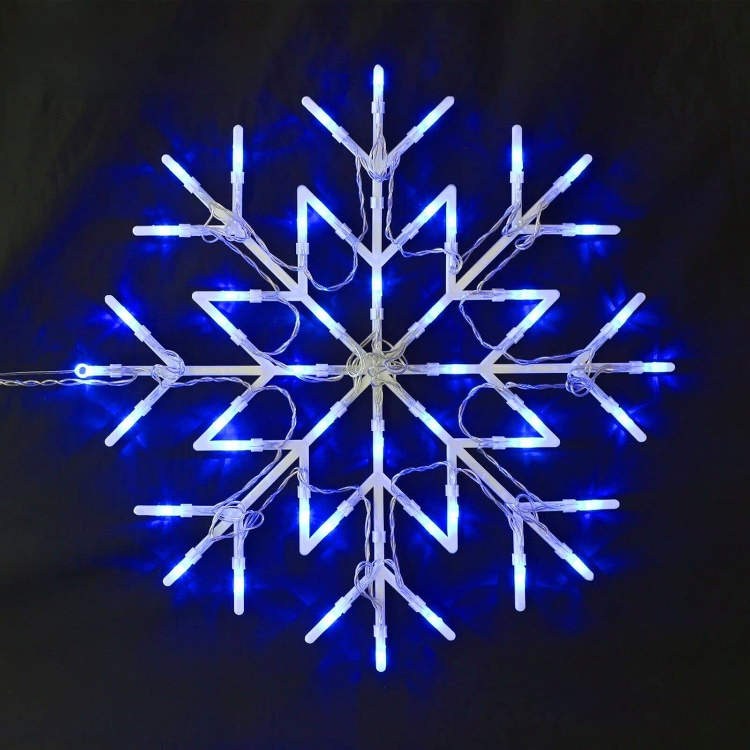 ADEPTNA Hanging 48 LED Snowflake Christmas Light with Timer Function ...