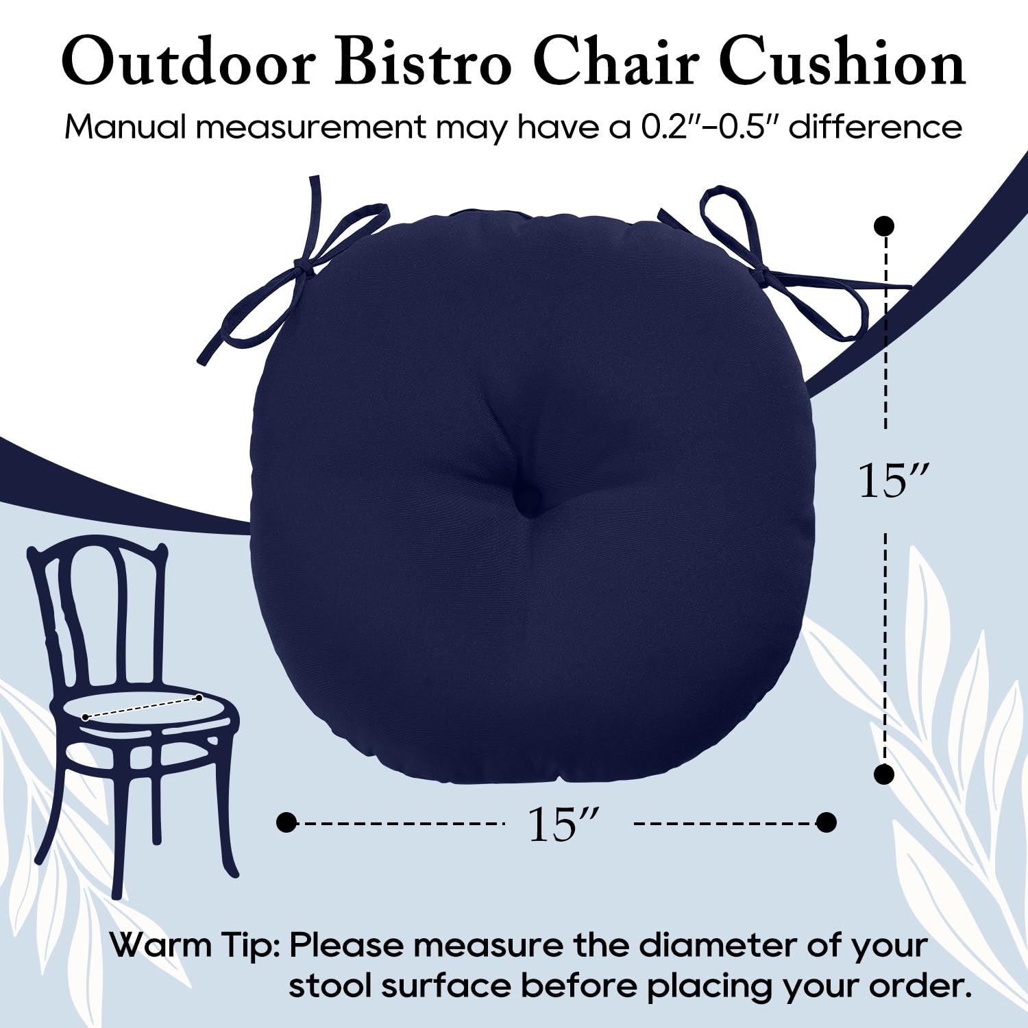 Snapklik.com : LOVTEX Bistro Chair Cushions Set Of 4, Outdoor Round ...