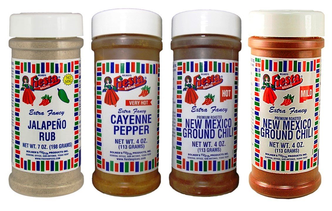 Amazon.com : Bolner's Fiesta Pepper Powders 4 Flavor Variety Bundle, (1 ...