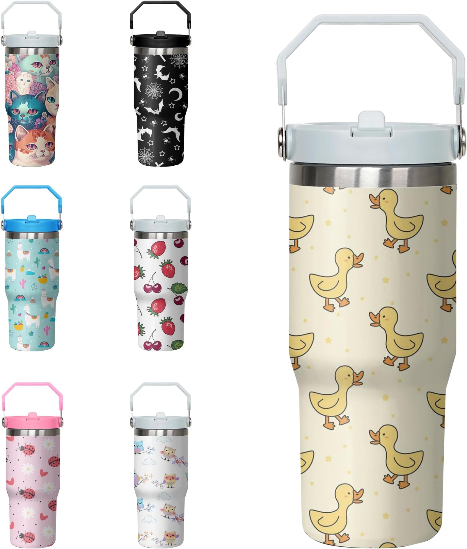 Amazon.com | Duck Tumbler, Cute Skinny Tumbler with Straw and Lid ...
