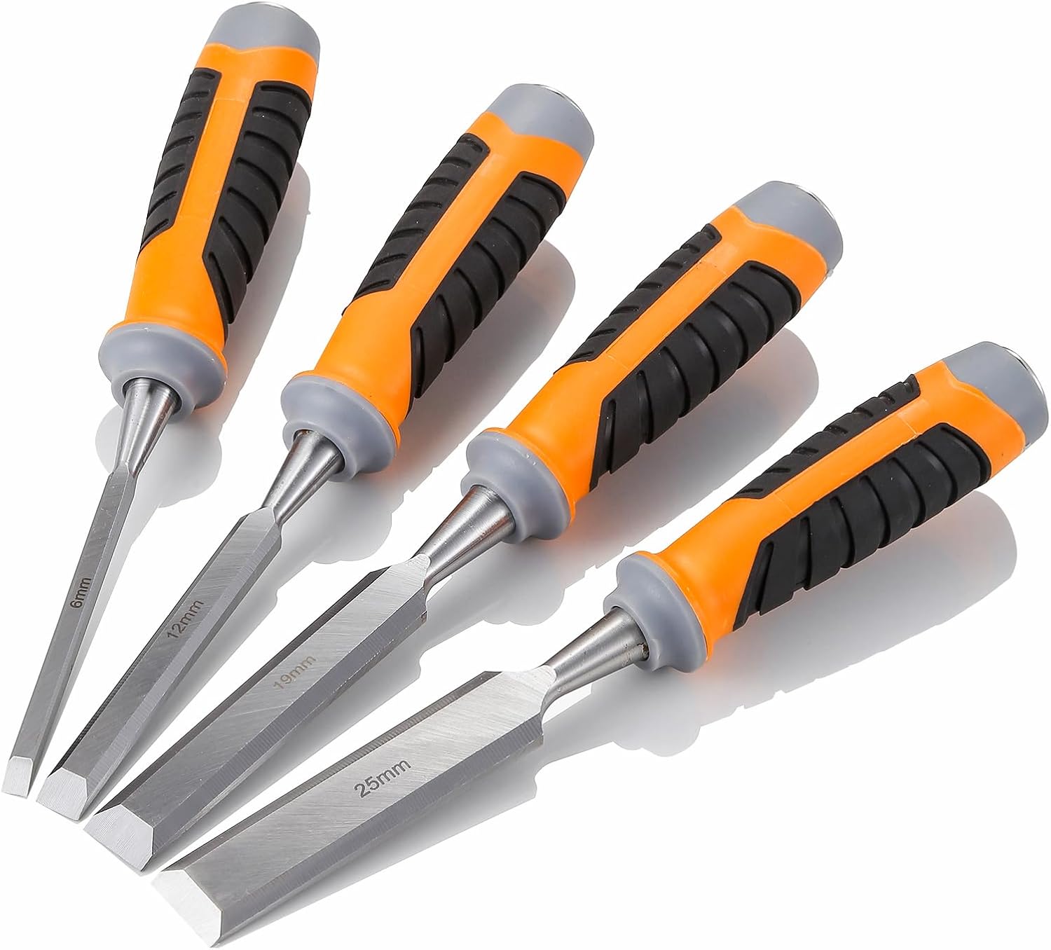 JTGPZFW 4 Piece Woodworking Chisel Set Rubber Solid Handle Tool High ...