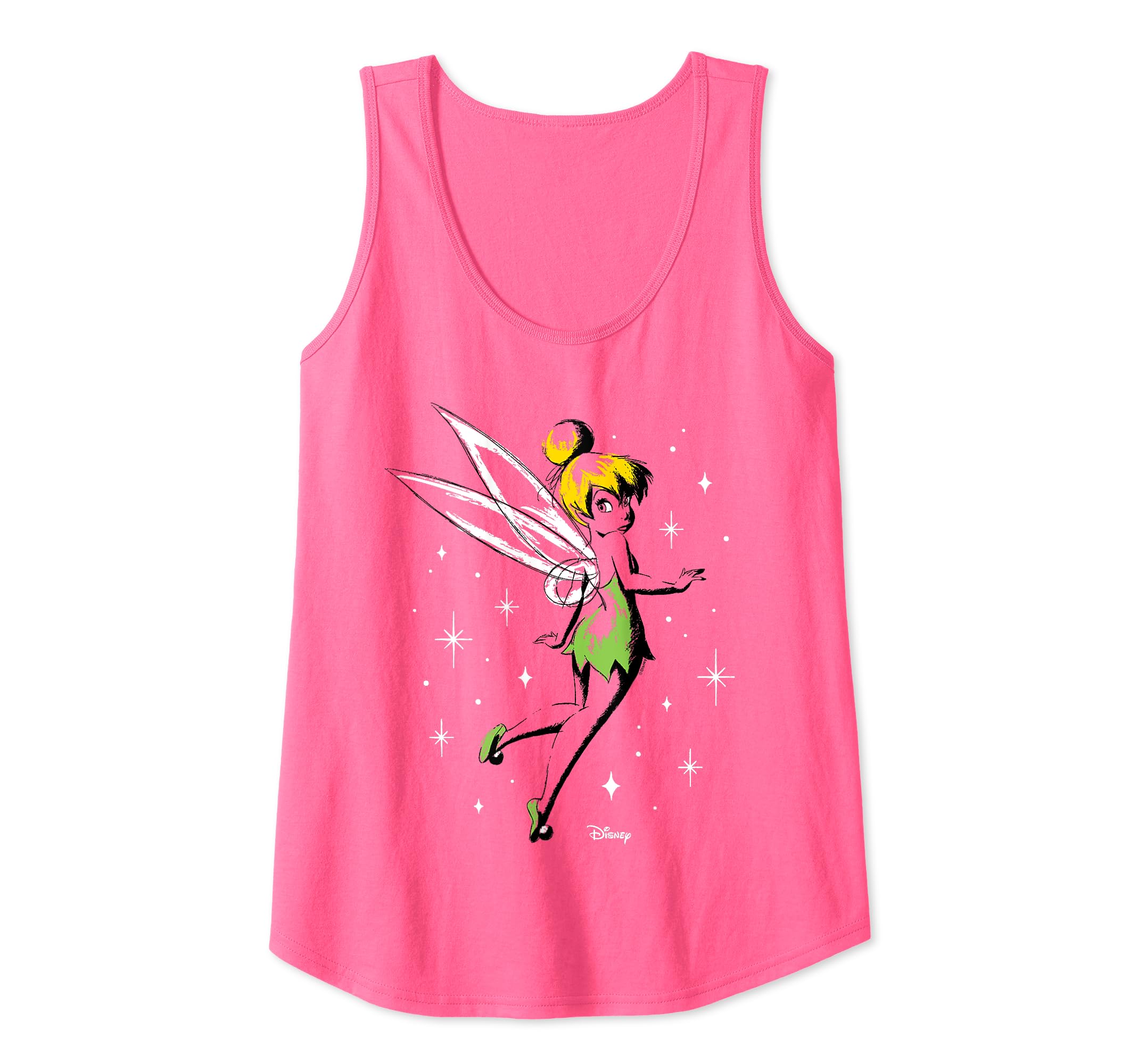 Amazon.com: Tinker Bell - Tinker Bell Sketch Sparkles Tank Top ...