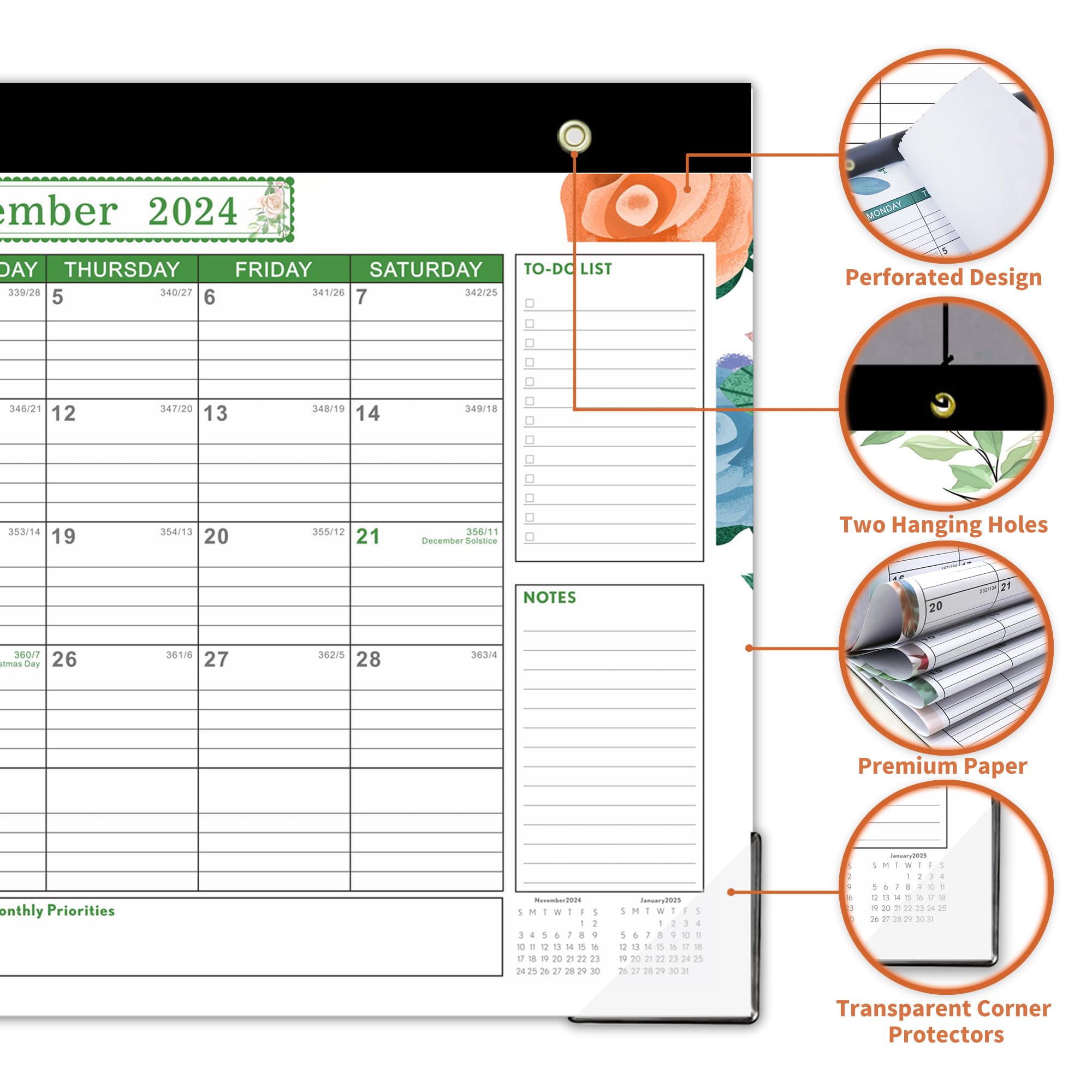 Snapklik.com : Desk Calendar 2023-2024 18 Month Desk Pad Calendars 17 ...