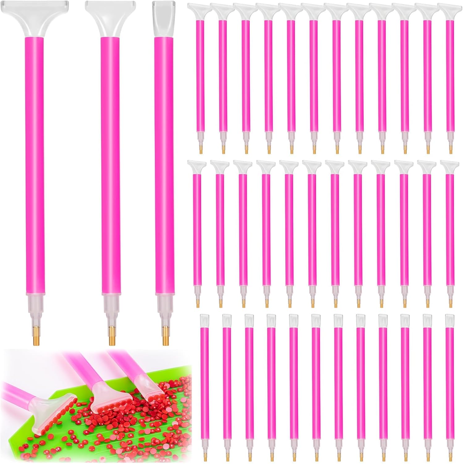 36 Pack Diamond Art Painting Pens 5D Diamond Embroidery Art Pen with 3 ...