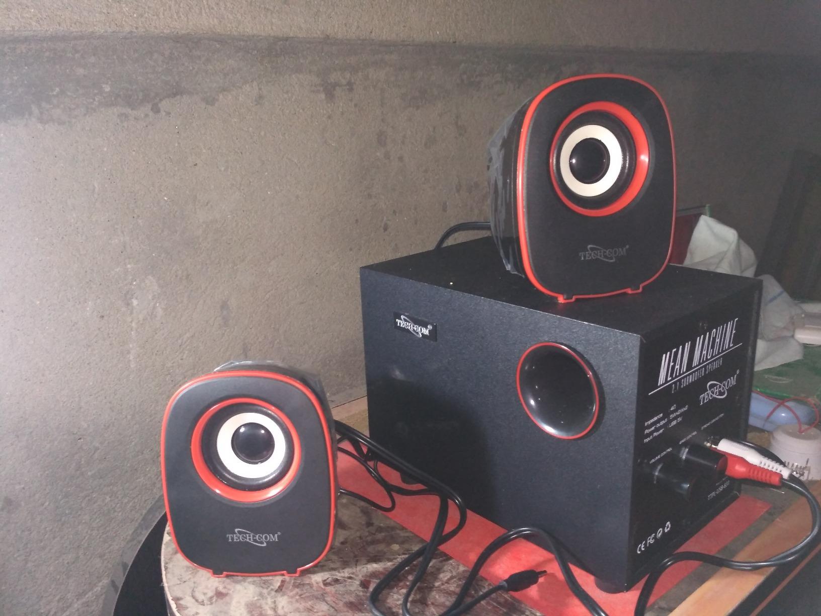 TECHCOM 2.1 Ch Multimedia Home Audio Speaker System with Fm/SD/AUX/USB ...