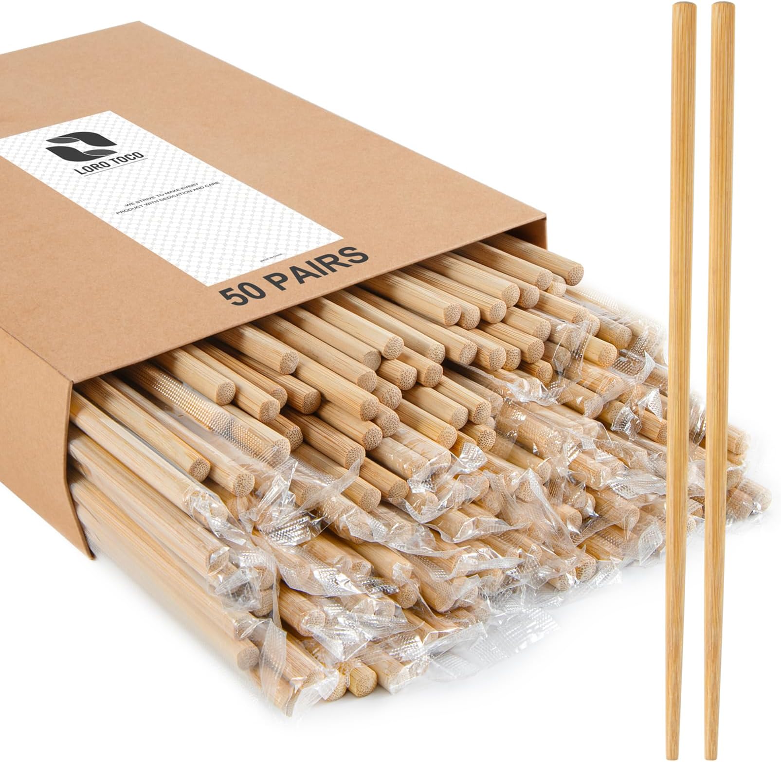 Amazon.com: Solid No Splinter Chopsticks 40 pairs | Individually ...