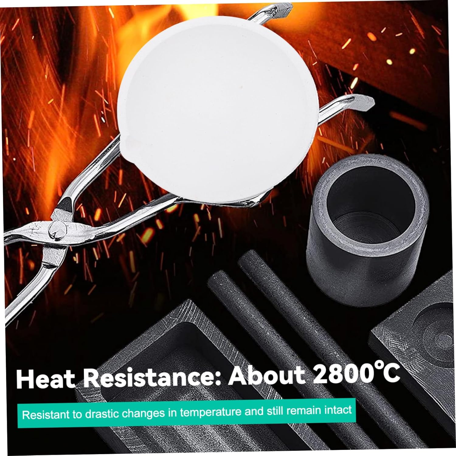 EXCEART 2 Pcs Gold Clay Tools Melting Crucible Furnace Jewelry Melting ...