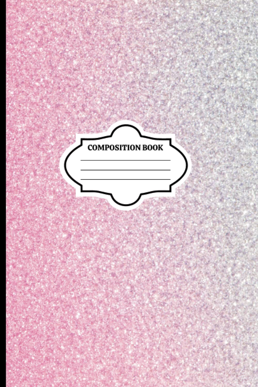 Composition Book pink glitter aesthetic 120 pages 110 wide ruled 10 ...