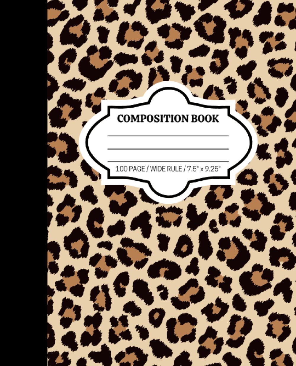 Composition Book Cheetah Print Themed, 7.5x9.25in, 100 pages, wide ...