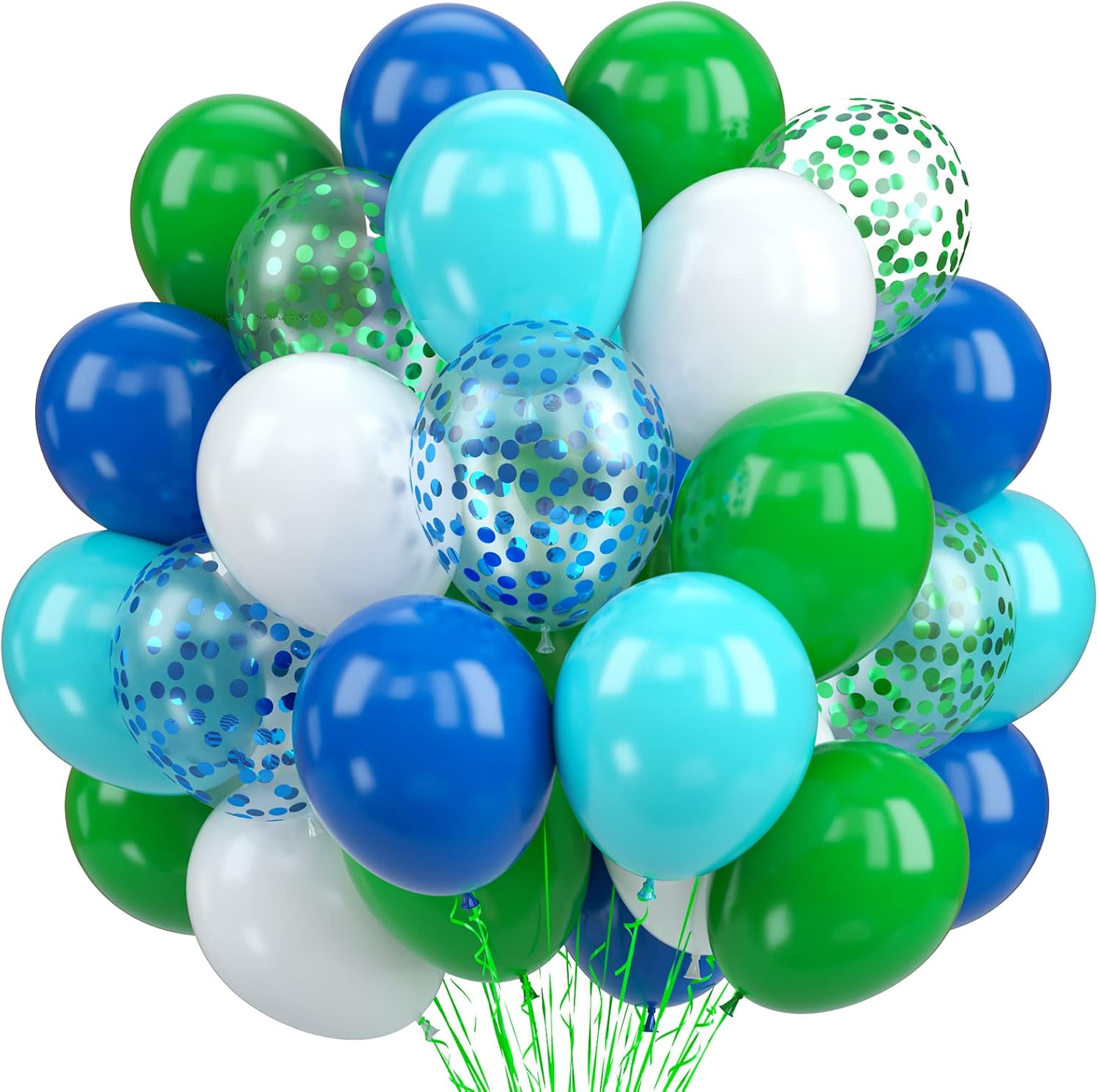 Amazon.com: 50Pcs Blue Green Balloons 12inch Light Green Blue Vintage ...