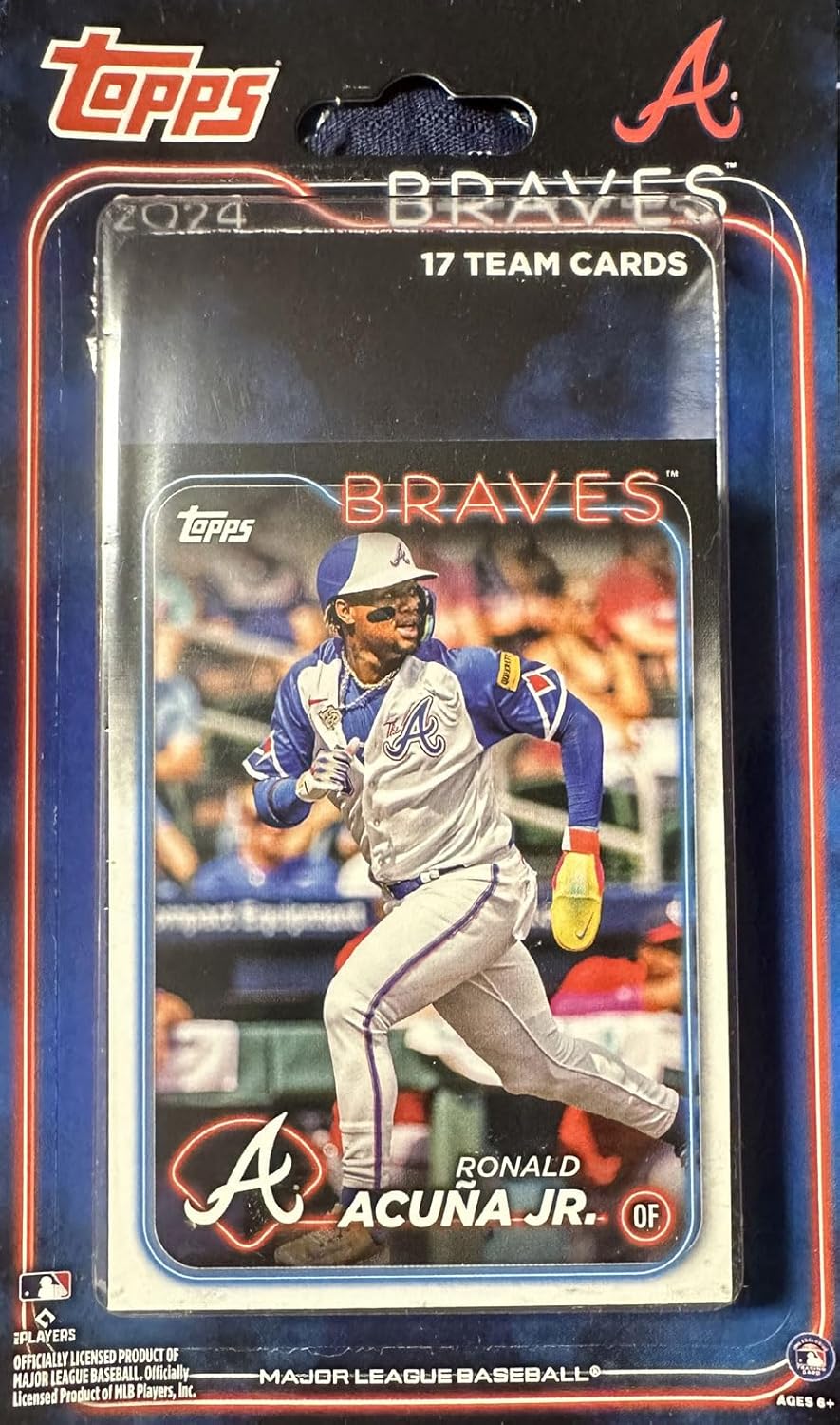 Amazon.com: Atlanta Braves 2024 Topps Factory Sealed 17 Card Team Set ...