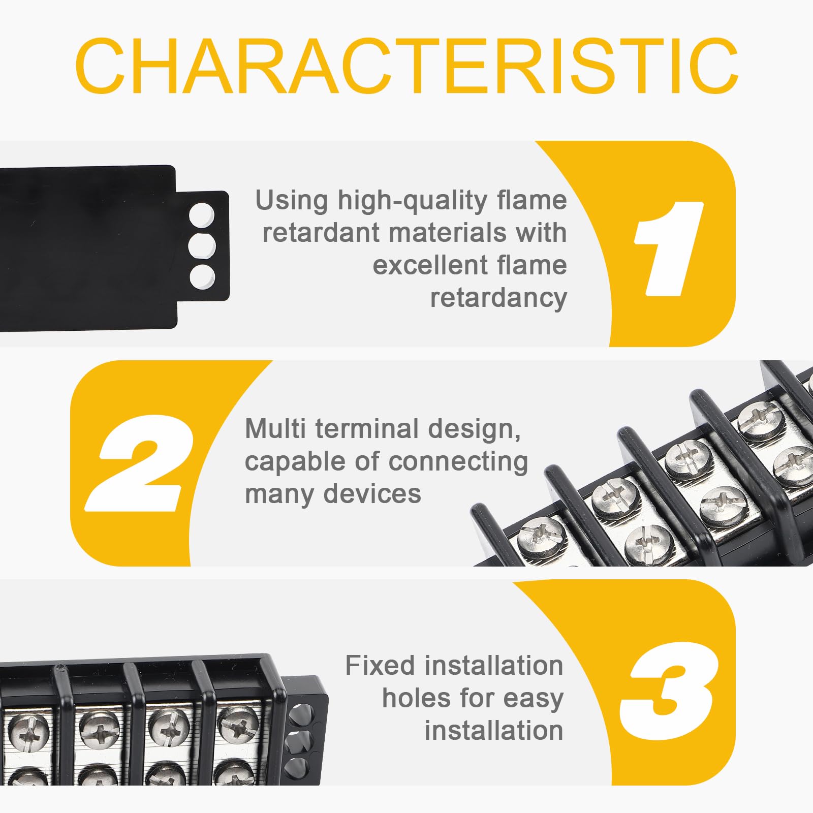 Snapklik.com : GLOSO Marine Terminal Blocks TBD Double Row Stainless 10 ...