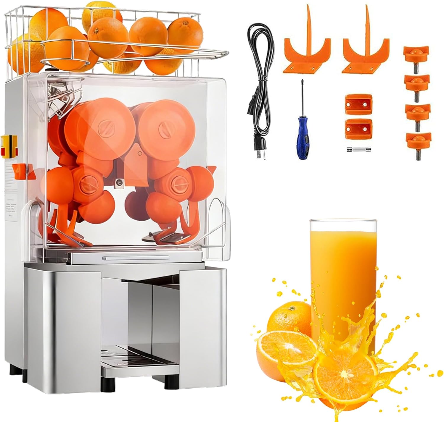 Amazon.com: ZXWEQR E2x Commercial Orange Juice Machine, 22-30 Oranges ...