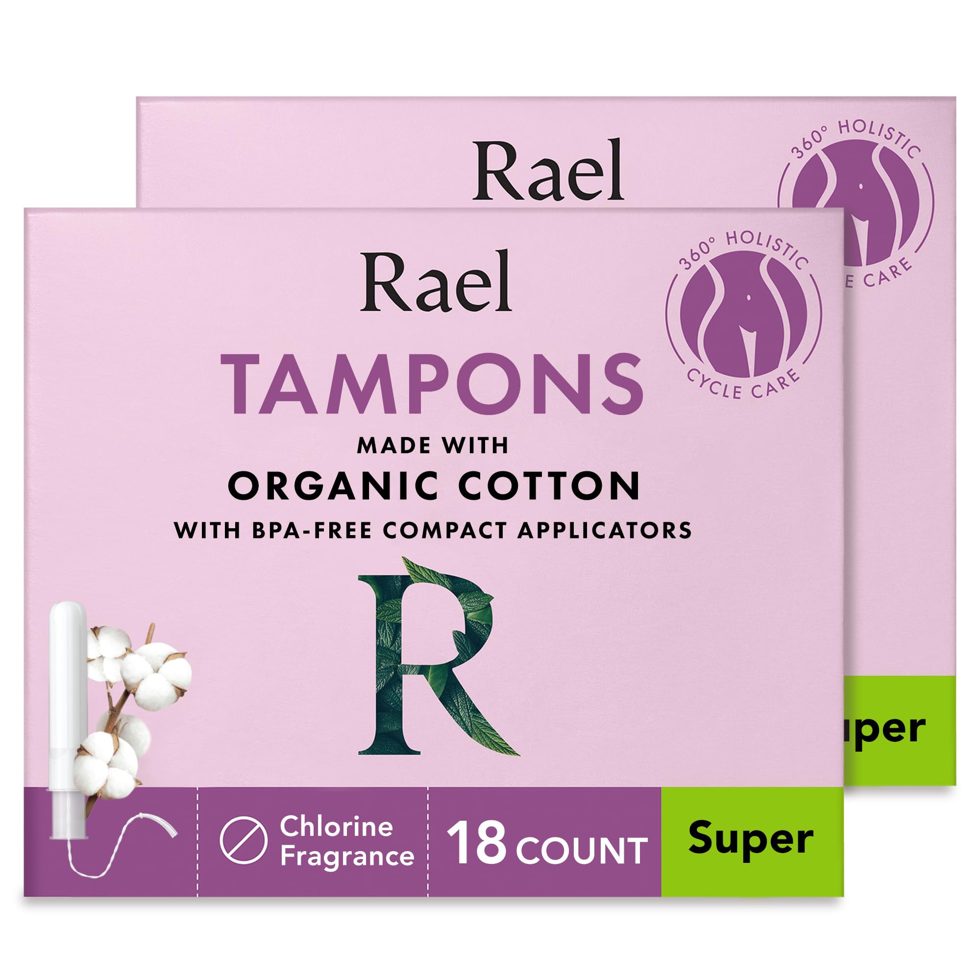 Amazon.com: Rael Tampons, Compact Applicator Tampon Made with Organic ...