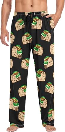 Jucciaco Fast Food Men's Pajama Pants Sleep Lounge Pants Pjs Bottoms ...