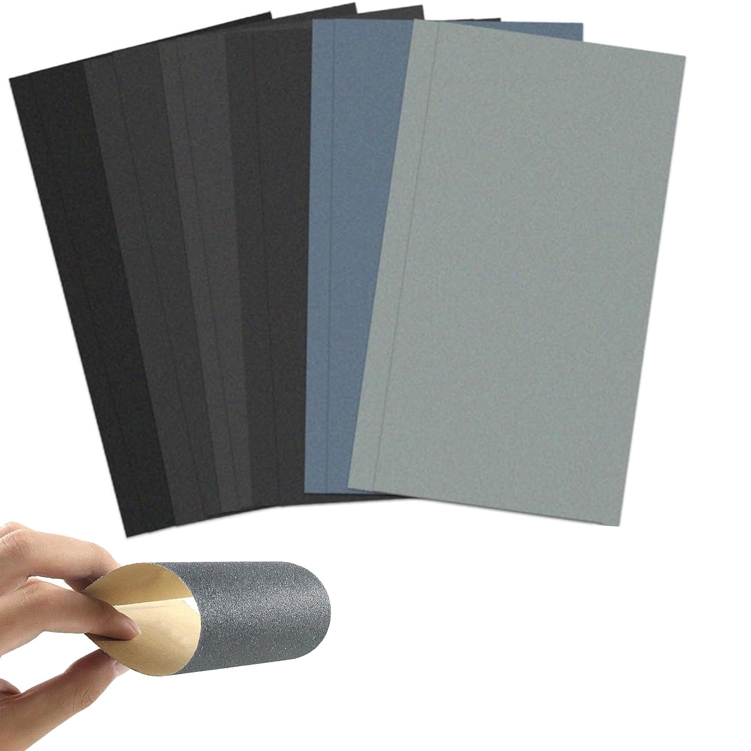 12 Pack Wet and Dry Sandpaper Sheets, Multi-Grit 800–5000, for Wood ...