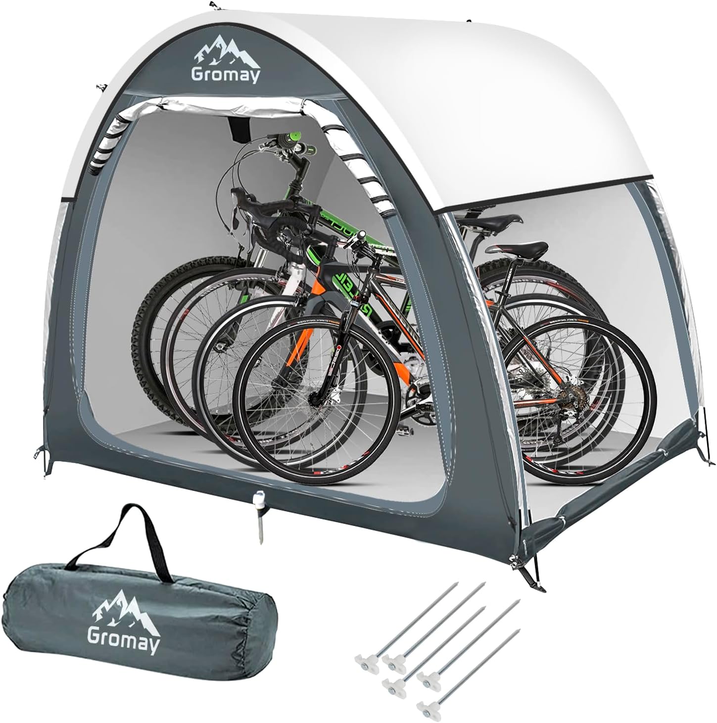 Outdoor Bike Storage Shed Tent, Large Bicycle Cover for 4 Bikes ...