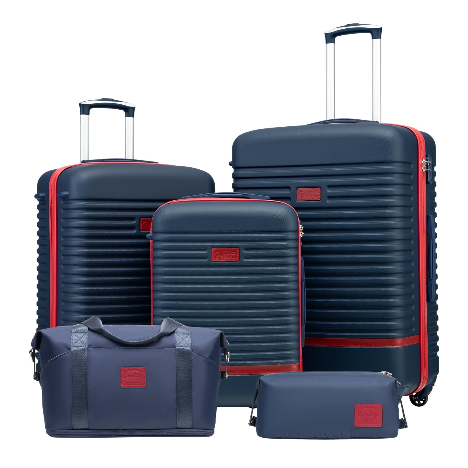 Coolife Suitcase Set 3 Piece Luggage Set Carry On Travel Luggage TSA ...