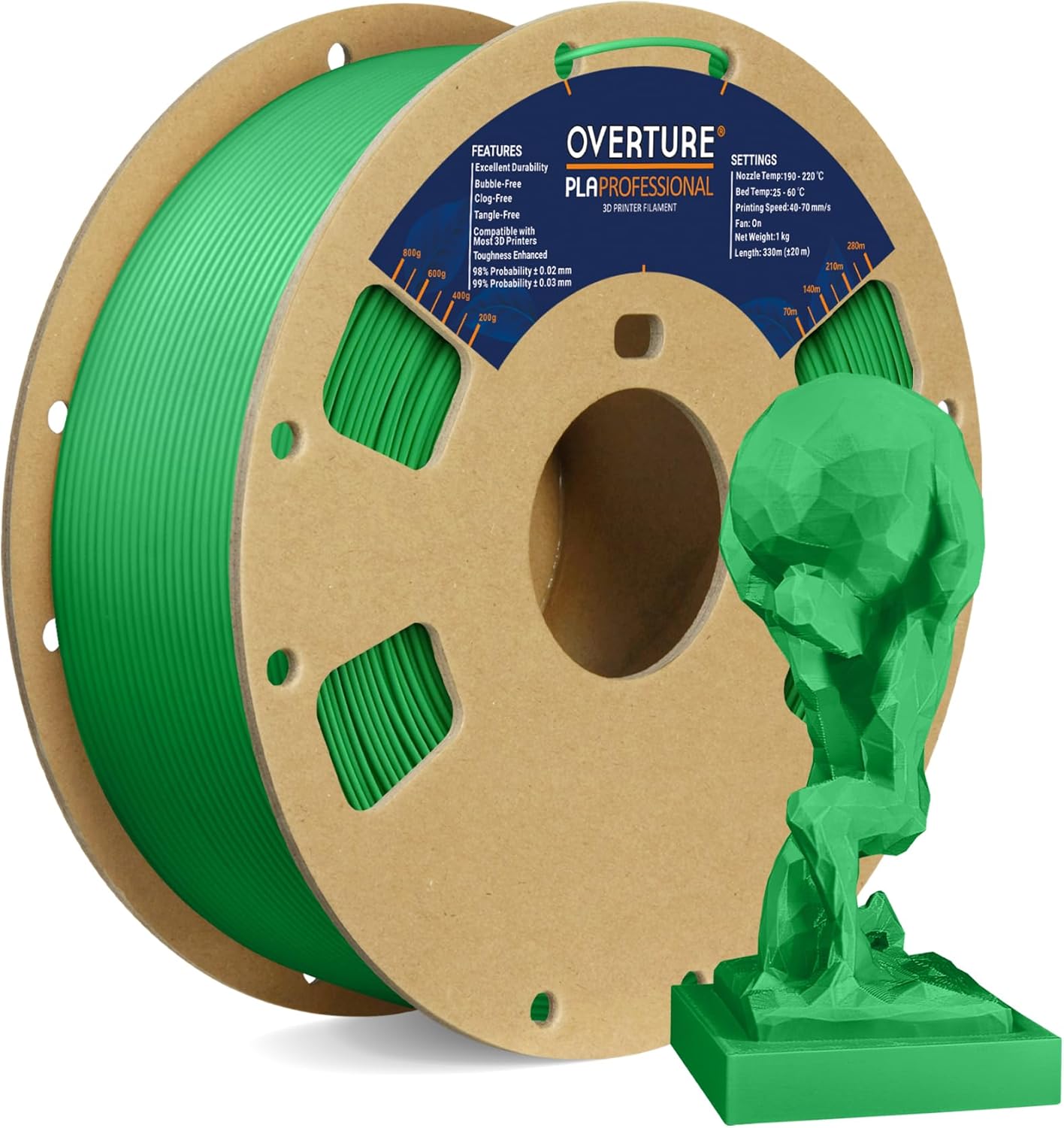 OVERTURE PLA Plus (PLA+) Filament 1.75mm PLA Professional Toughness ...
