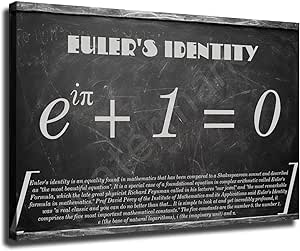 Amazon.com: Eulers Euler's Identity Math Mathematics Classroom Science Poster Canvas Painting ...
