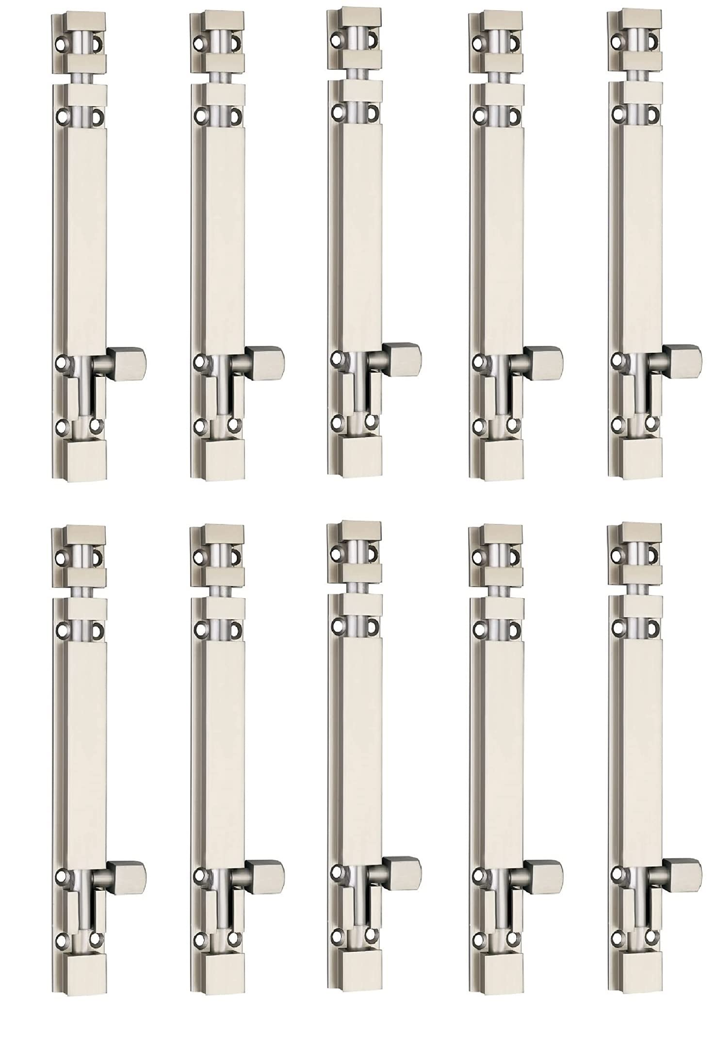 GSB India Pack of 10 |4 inch Aluminium Tower Bolt | 01 | Silver Finish ...