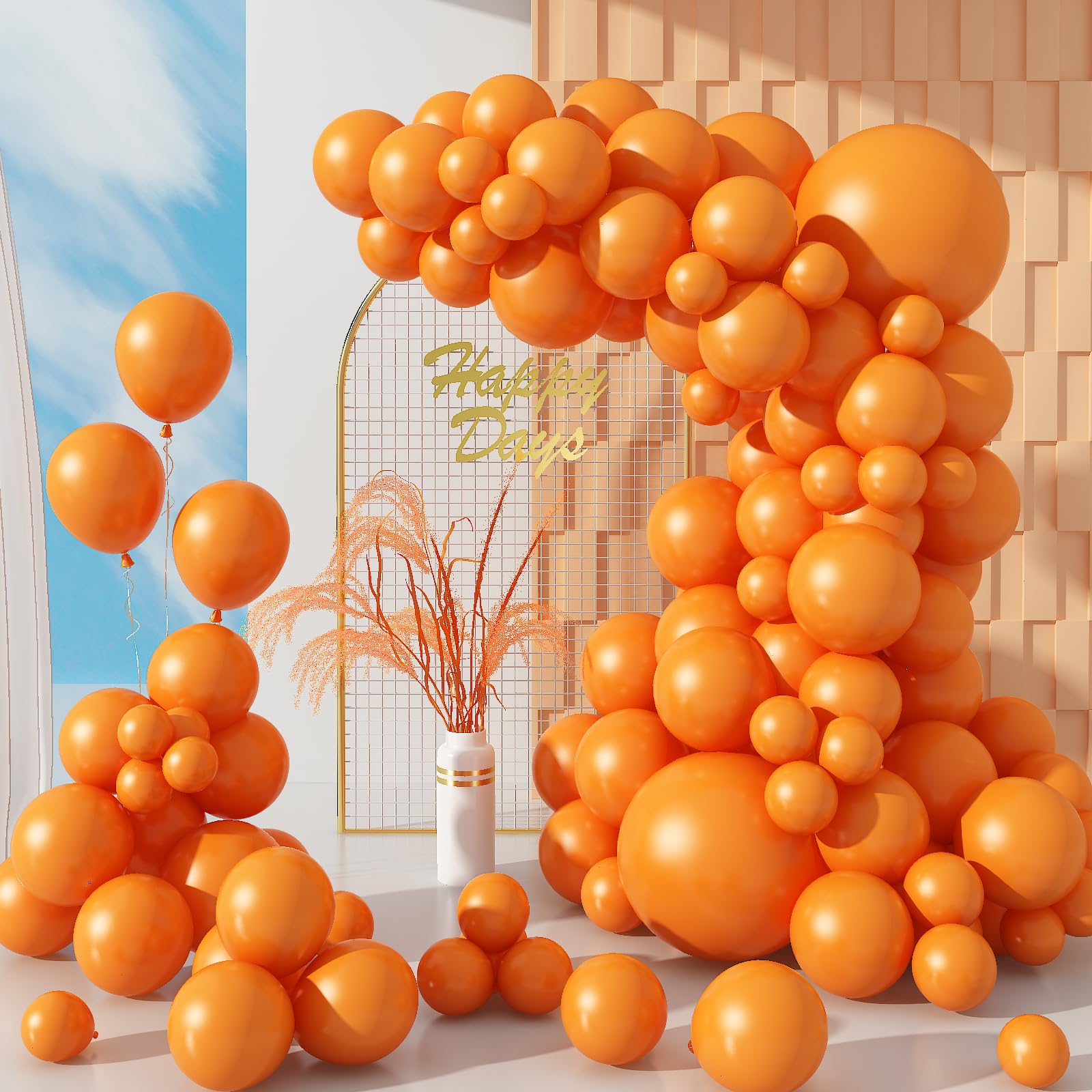 Amazon.com: Biapian Orange Balloons, 104PCS Orange Balloon Garland Arch ...