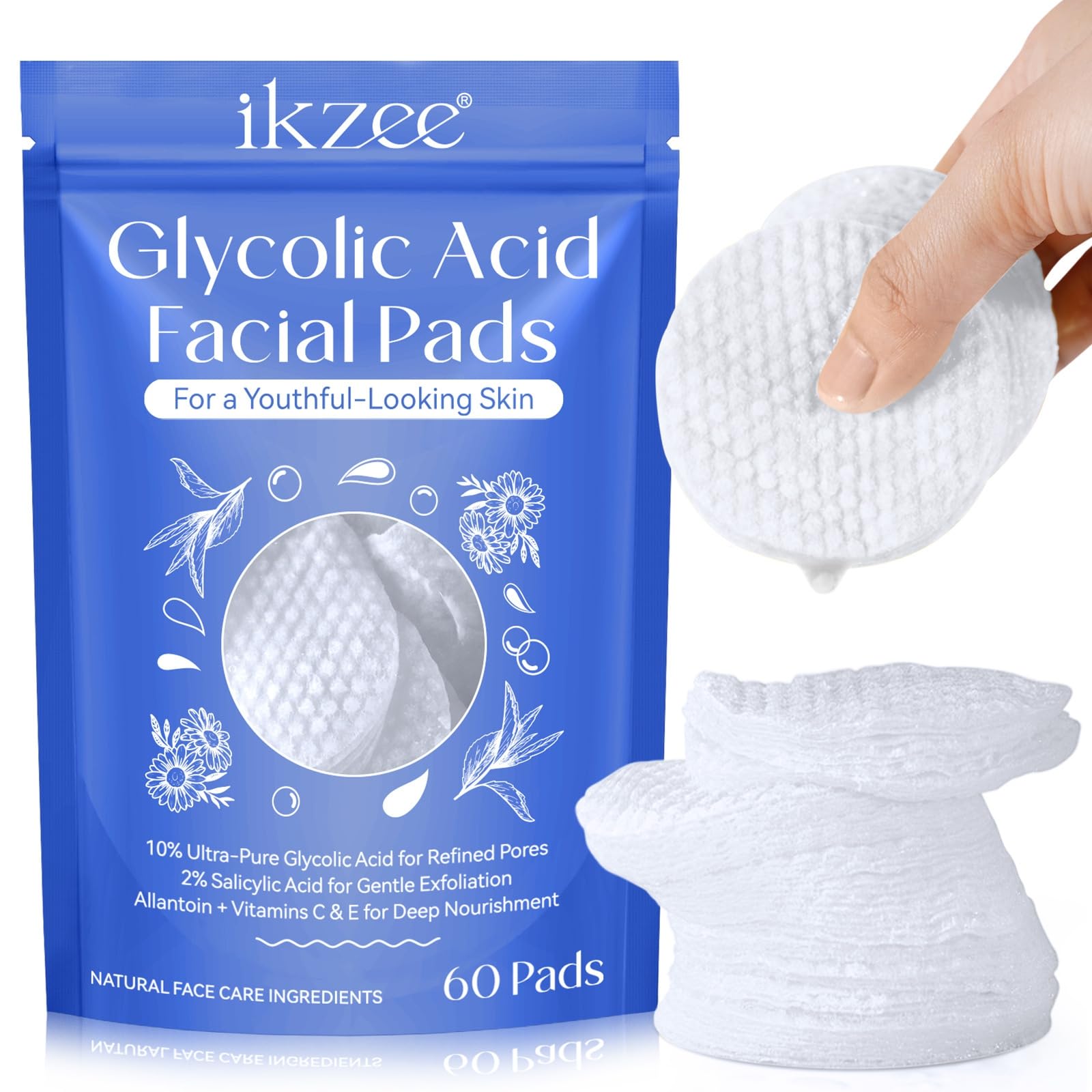 Amazon.com: Exfoliating Face Pads for Women Cleansing - Glycolic Acid ...