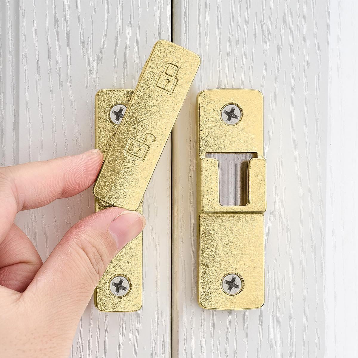 Amazon.com: Wocoe Gold 180 Degree Barn Door Latches ，Premium Zinc Alloy ...