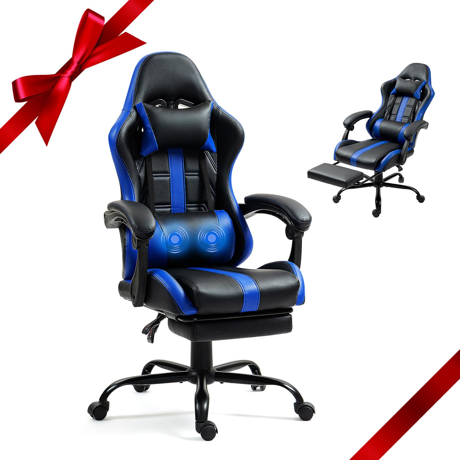 Amazon.com: ECOTOUGE Massage Gaming Chair, Video Game Chair with ...