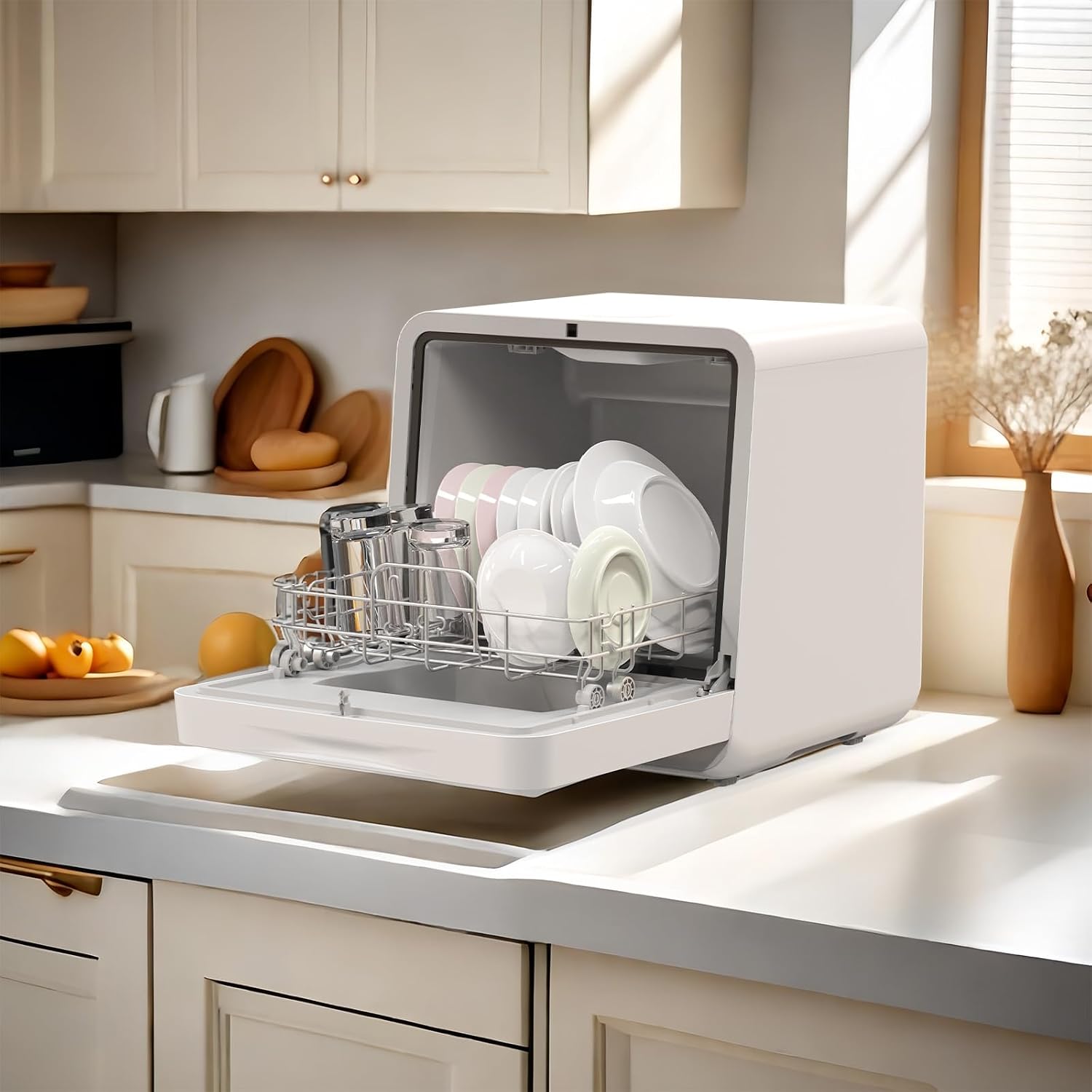 Amazon.com: Cobuy Portable Countertop Dishwasher,7 Washing Programs ...