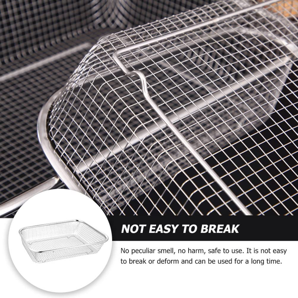 Snapklik.com : Stainless Steel Mesh Basket: Rectangular Strainer Basket ...