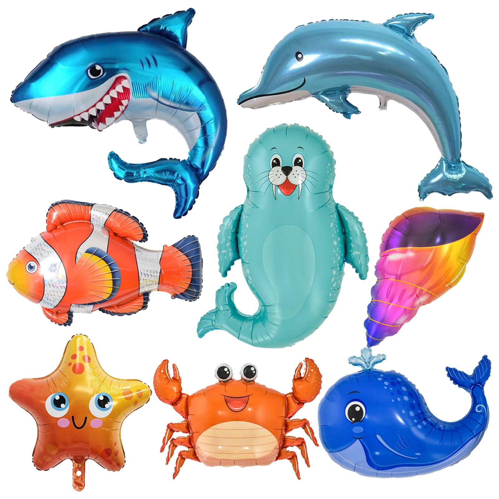 Amazon.com: YiYou Sea Animal Balloons - Large Shark Dolphin Whale Fish ...