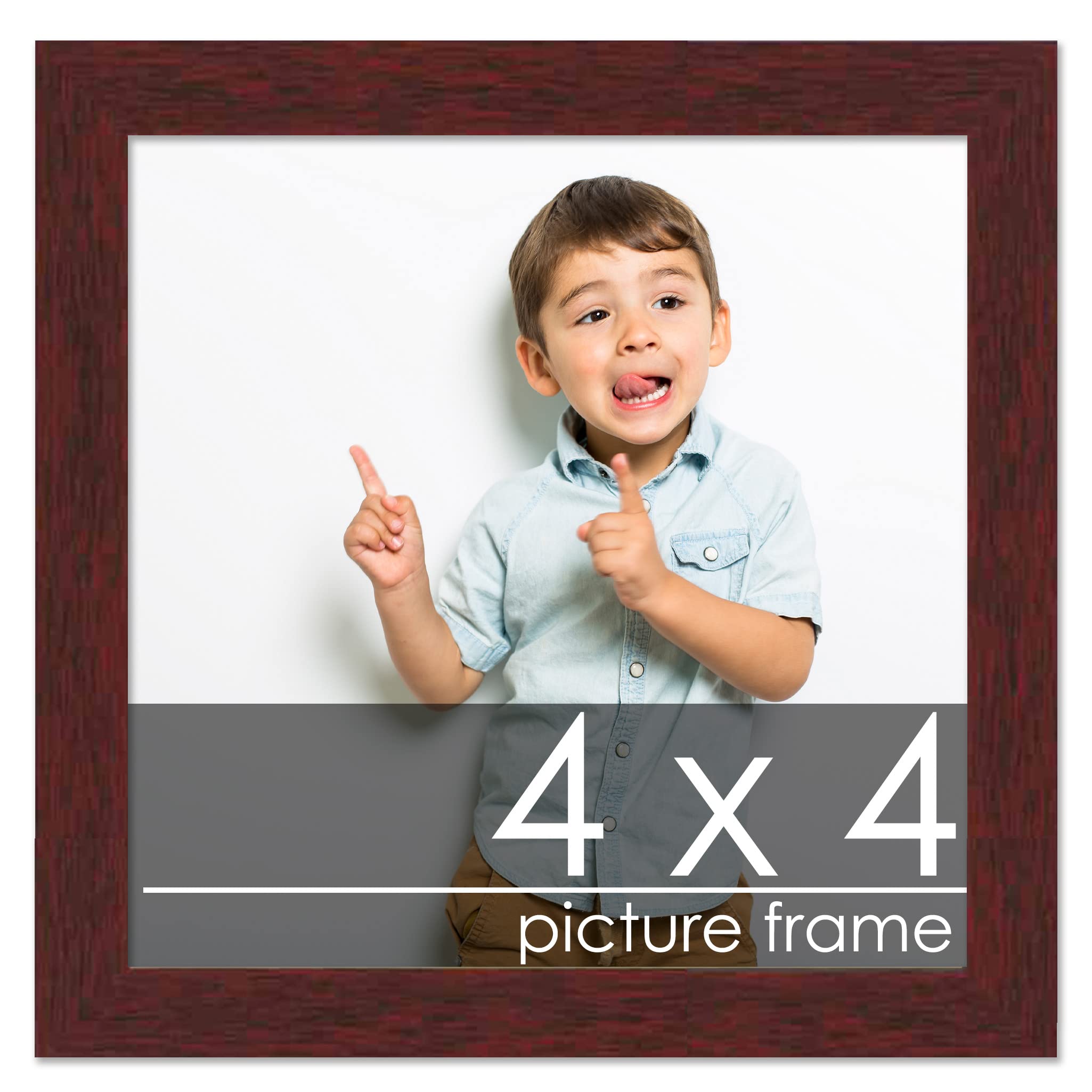 Amazon.com - Poster Palooza 4x4 Frame Brown Mahogany Finish Solid Pine ...