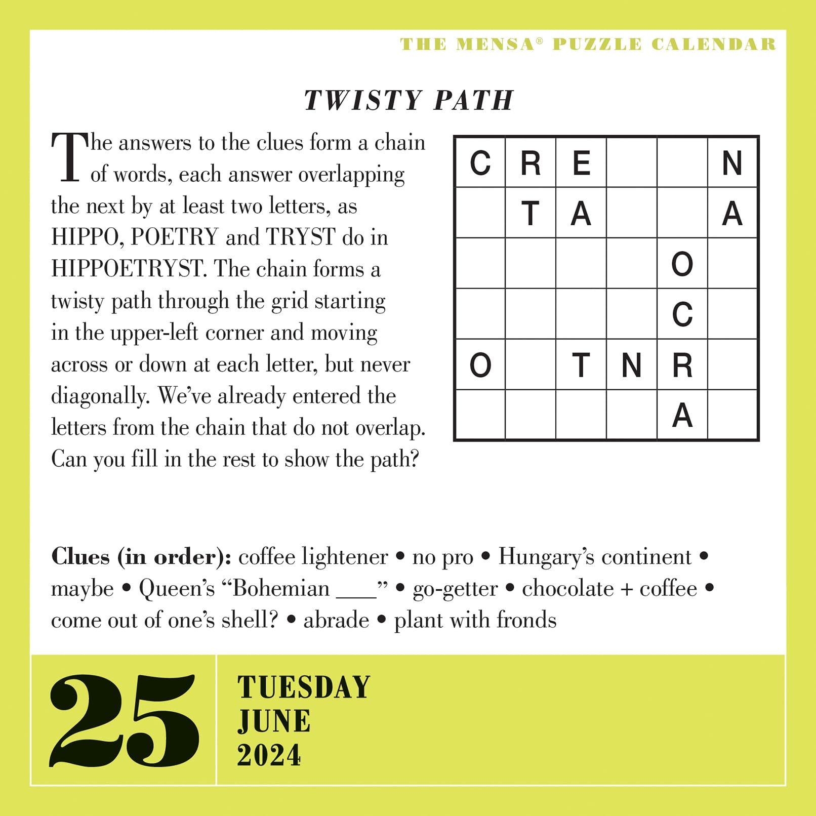 Snapklik.com : Mensa 365 Brain Puzzlers Page-A-Day Calendar 2024: Word ...