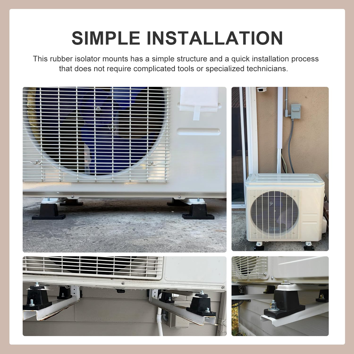 Snapklik.com : Powswopx Rubber Vibration Isolator Mounting Bracket For ...