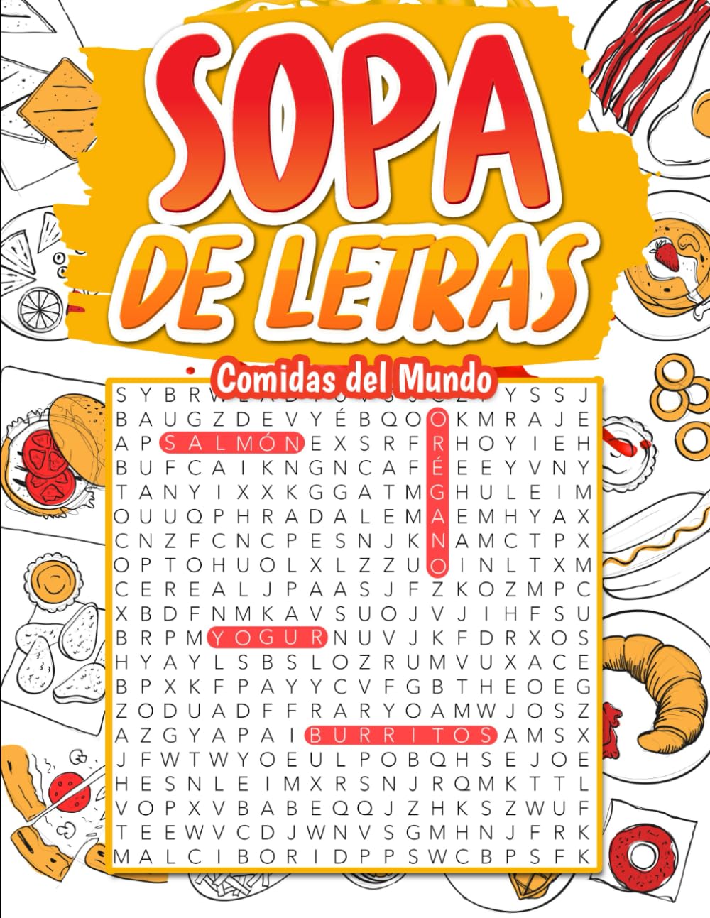 Sopa de Letras Comidas del Mundo: Pasatiempos para Adultos en Español ...