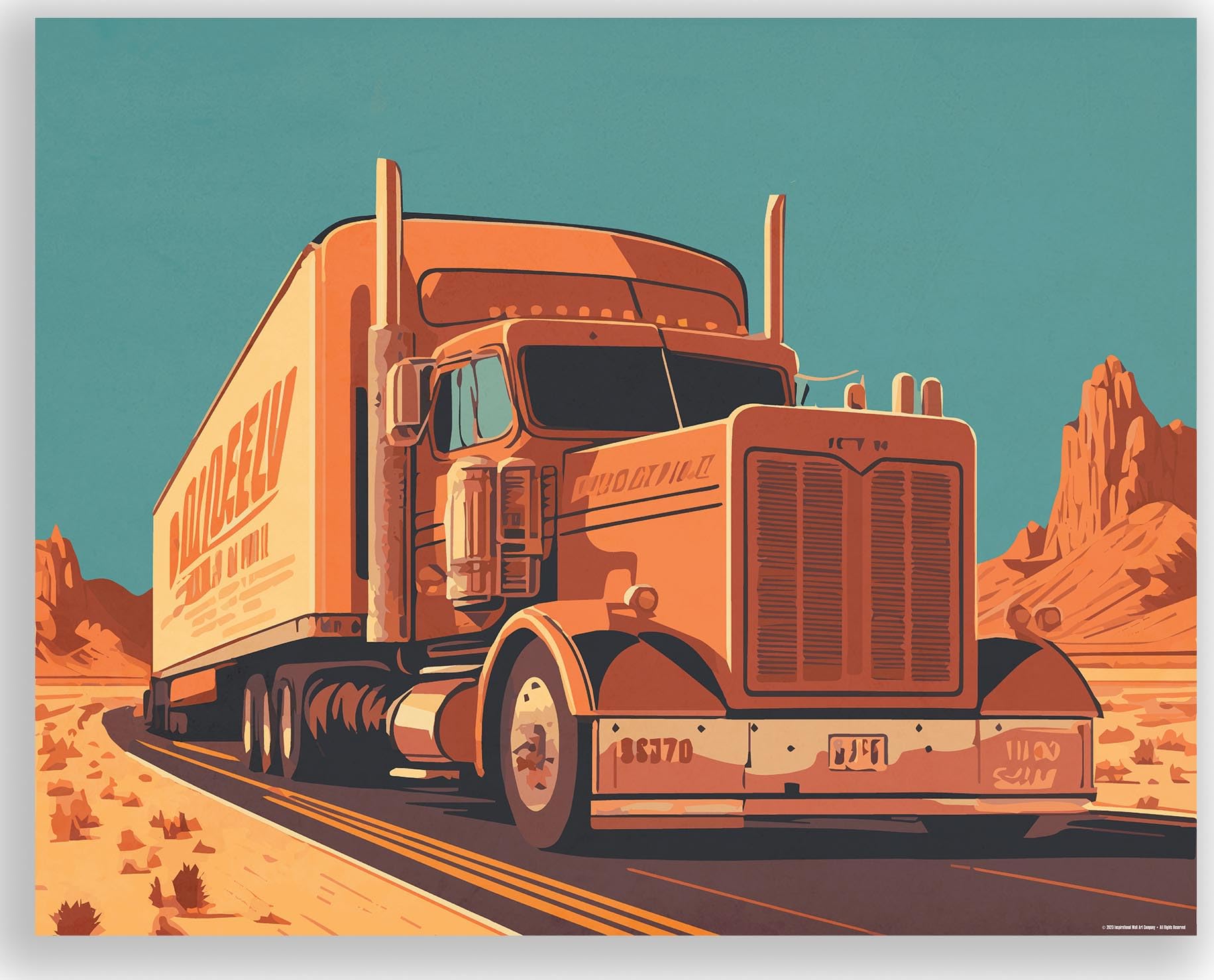 Amazon.com: Inspirational Wall Art Co. - Desert Canyon | Vintage Semi ...