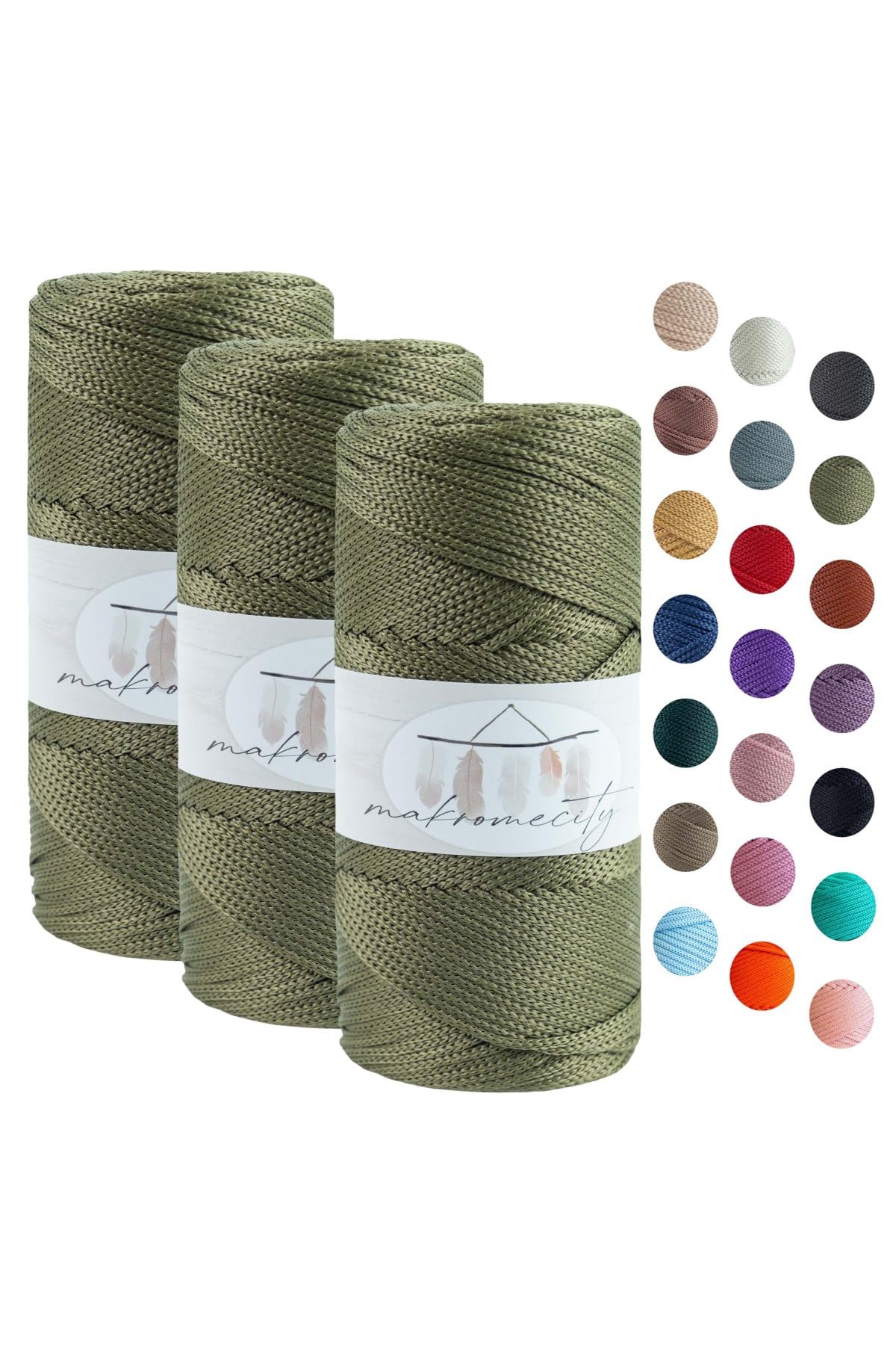 Strand Macrame Yarn 2mm x 115m Premium Polyester Macrame Cord ...