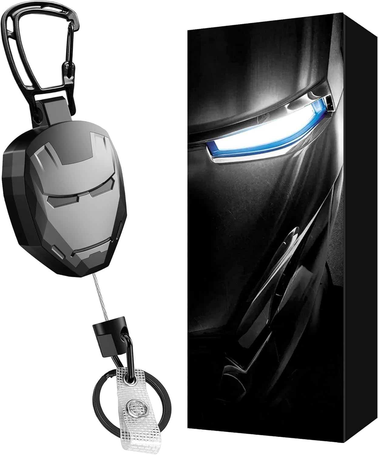 CXIBIKL Retractable Keychain, Badge Reel Keyring Keychain for Men Gifts ...