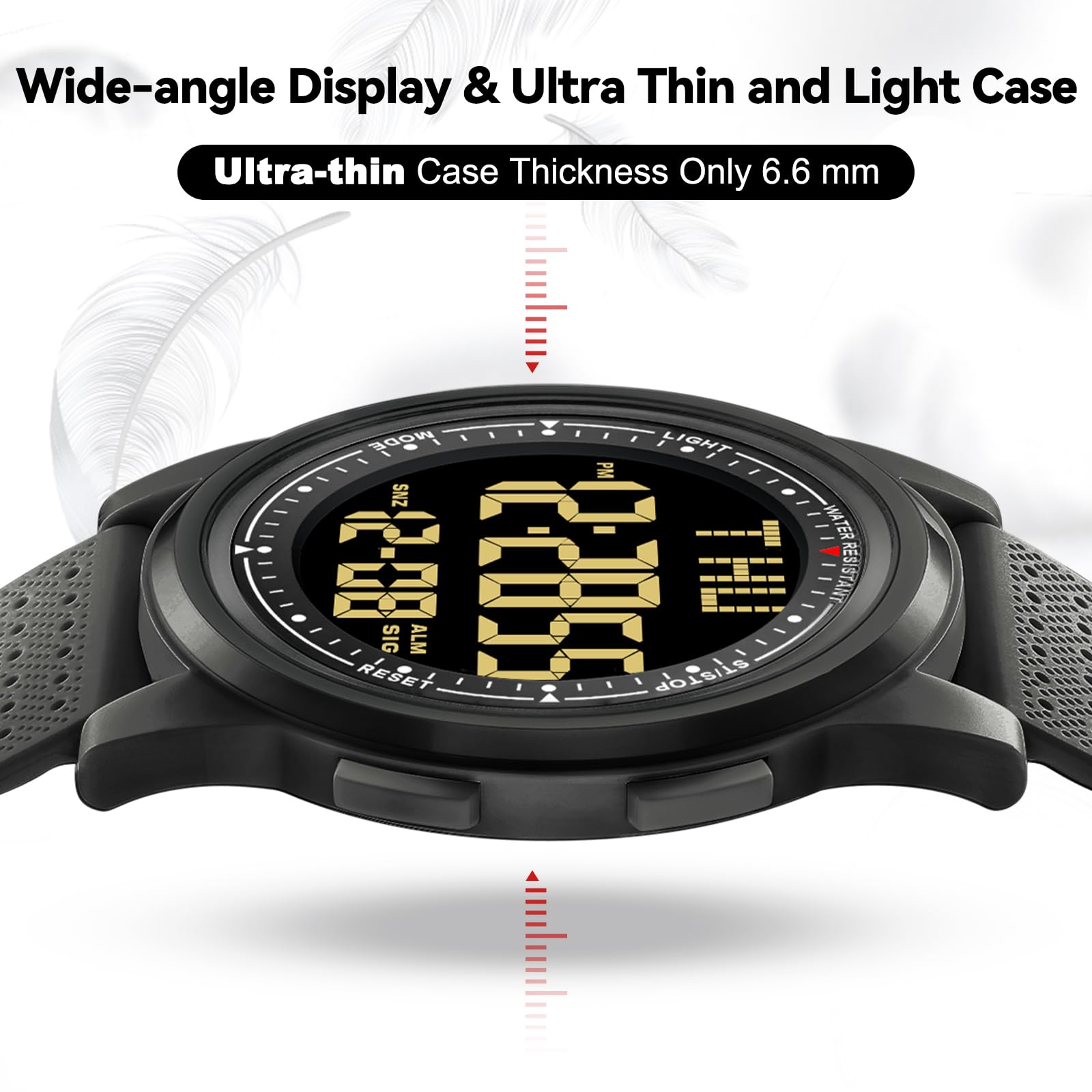 Snapklik.com : Bomieux Watches For Men, Ultra-Thin Digital Watch Men