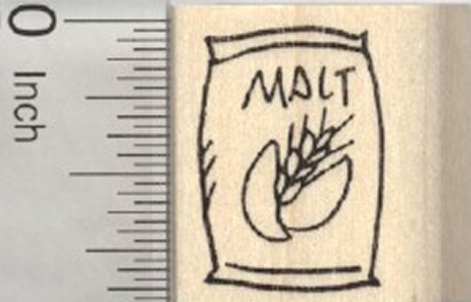 Amazon.com: Small Sack of Malt Rubber Stamp, Malted Grains for Craft ...